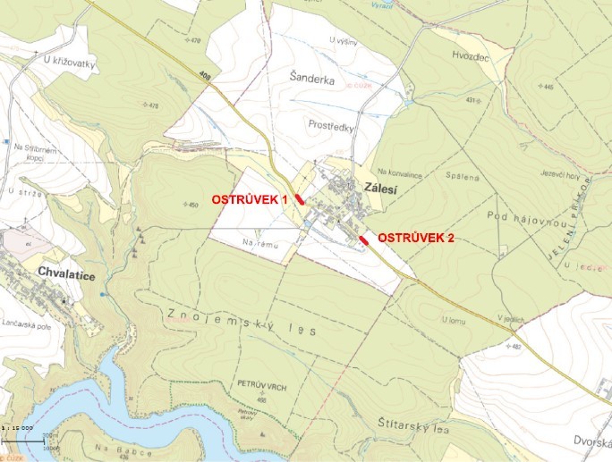 II/408 Zálesí, vjezdové brány | Správa a údržba silnic Jihomoravského kraje